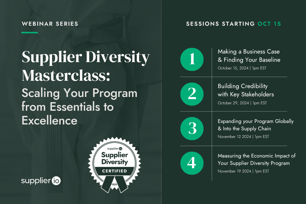 Supplier Diversity Masterclass: Earn Your Black Belt in Supplier Diversity