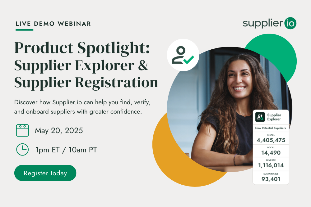 Product Spotlight: Supplier Explorer & Supplier Registration